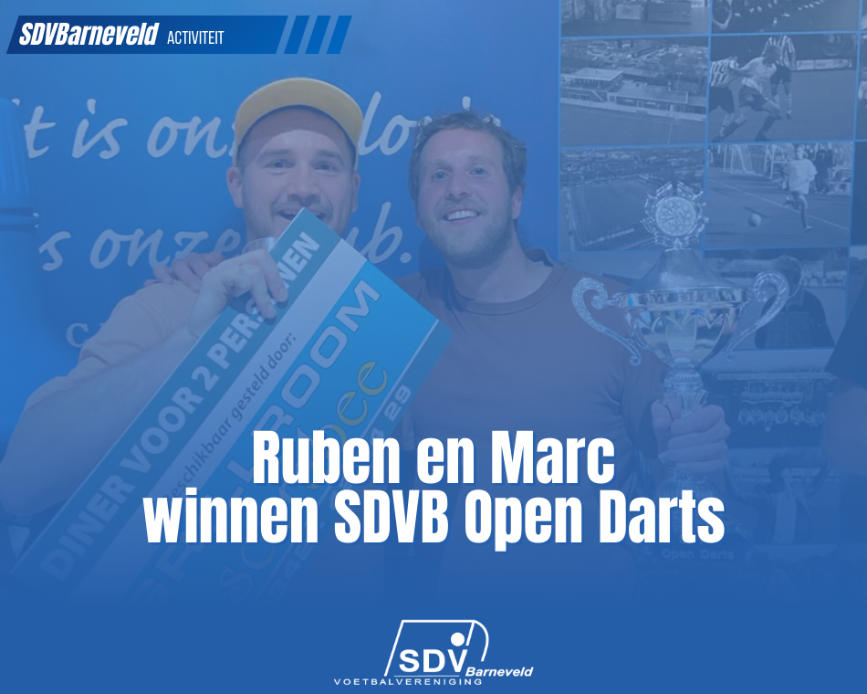 Ruben & Marc winnen SDVB Open Darts 2023 | SDV Barneveld