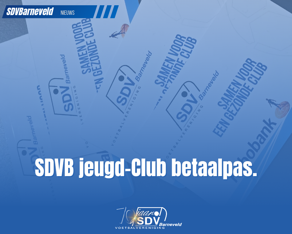Jeugd-club betaalpassen | SDV Barneveld