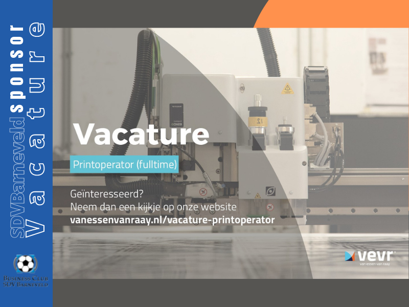 VEVR: Vacature Printoperator (fulltime) | SDV Barneveld