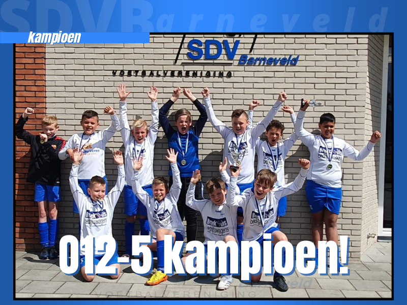 SDVB O12-5 kampioen! | SDV Barneveld