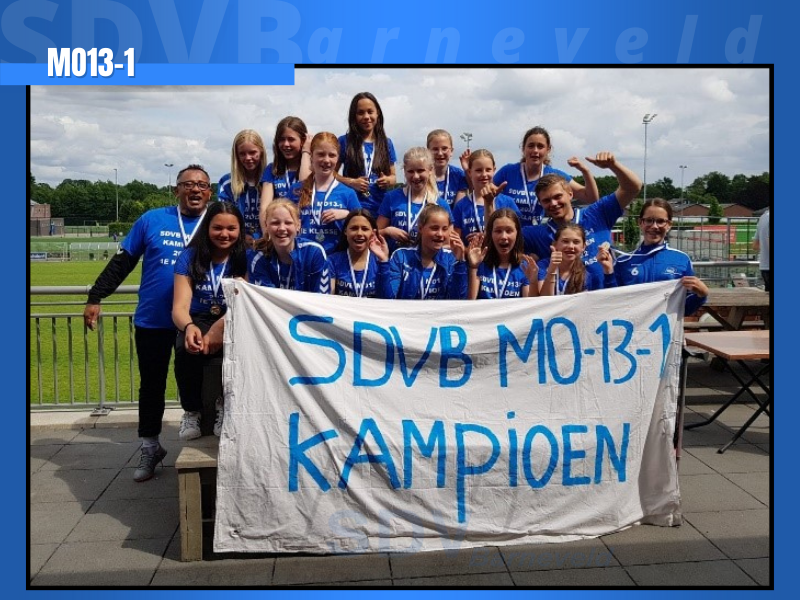 SDVB MO13-1 Kampioen!! | SDV Barneveld