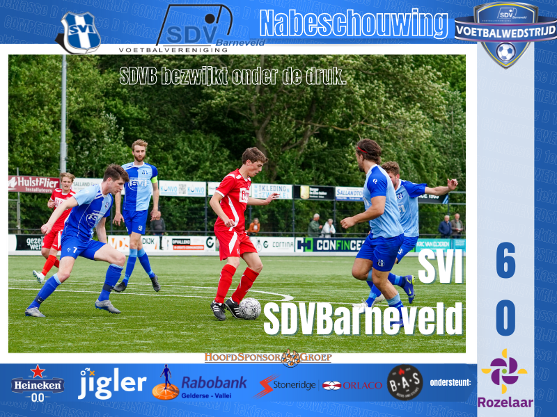 Nabeschouwing: SDVB bezwijkt onder de druk. | SDV Barneveld