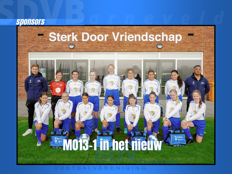 SDVBarneveld MO13-1 wint in nieuwe sponsor kleding. | SDV Barneveld