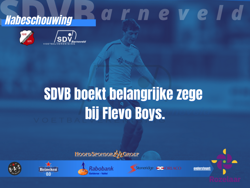 SDVB boekt belangrijke zege bij Flevo Boys | SDV Barneveld