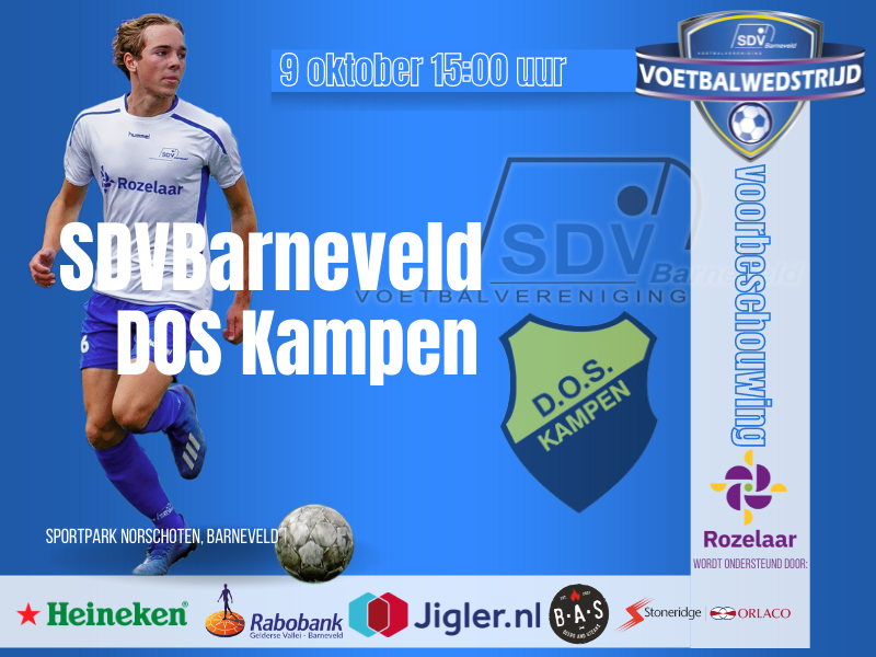 SDVB en DOS Kampen op zoek naar de eerste punten | SDV Barneveld