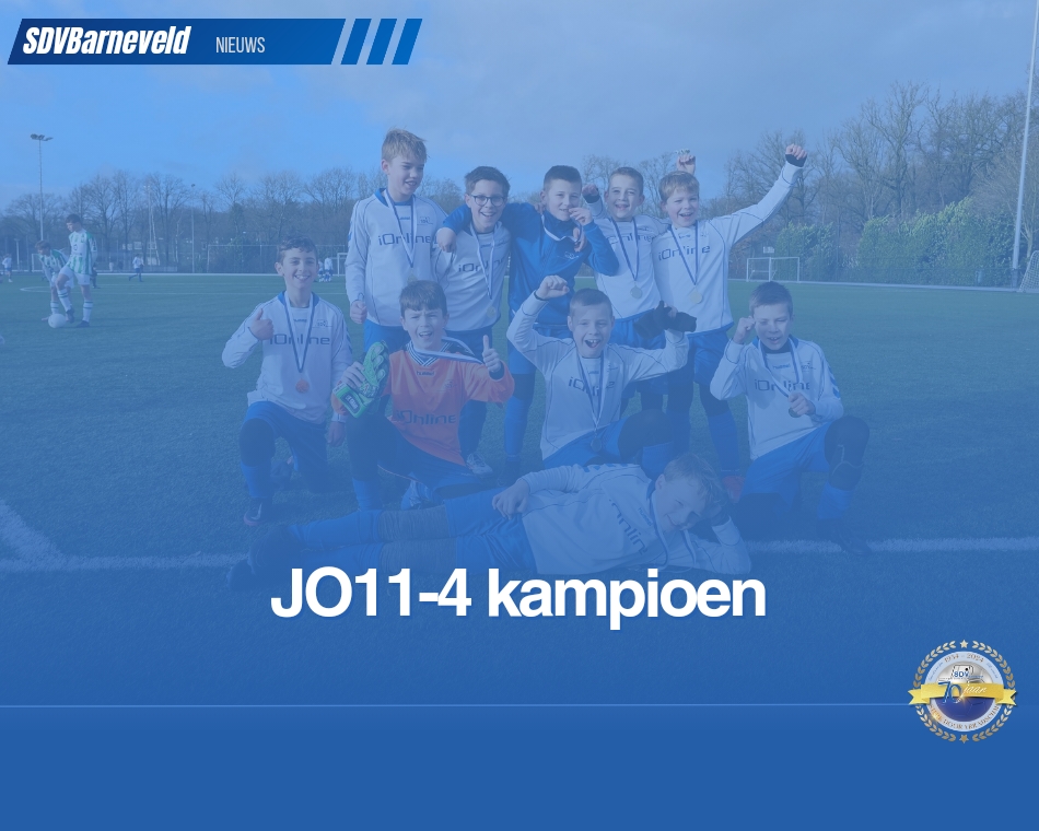 SDVB JO11-4 kampioen | SDV Barneveld