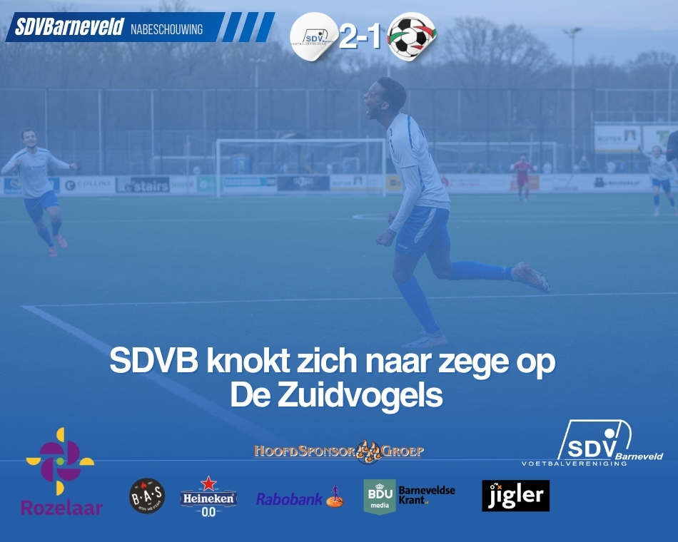 Nabeschouwing 8 februari SDV Barneveld - HSV De Zuidvogels | SDV Barneveld