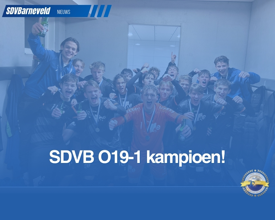 SDV Barneveld O19-1 naar de divisie. | SDV Barneveld