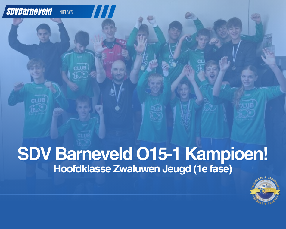 SDV Barneveld O15-1 ongeslagen kampioen! | SDV Barneveld