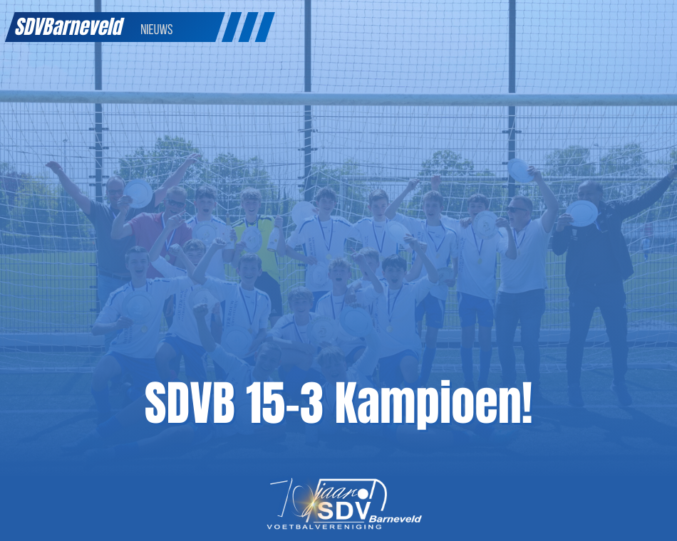 JO15-3 is kampioen! | SDV Barneveld