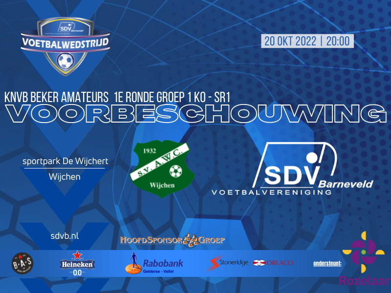 De eerste bekerronde voor SDVB is in Wijchen | SDV Barneveld