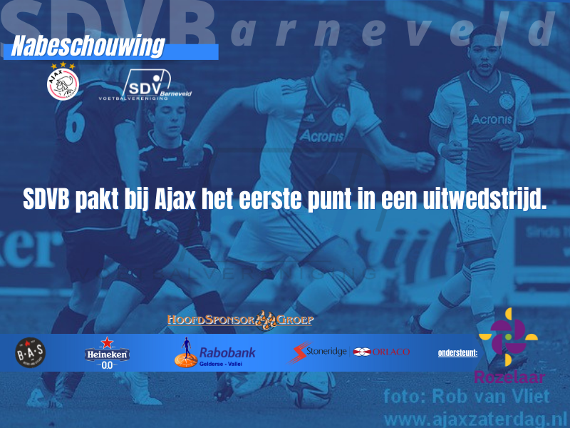 SDVB pakt bij Ajax het eerste punt in een uitwedstrijd. | SDV Barneveld