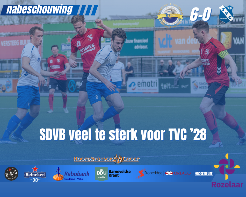 Nabeschouwing 6 april: SDV Barneveld - TVC'28 | SDV Barneveld