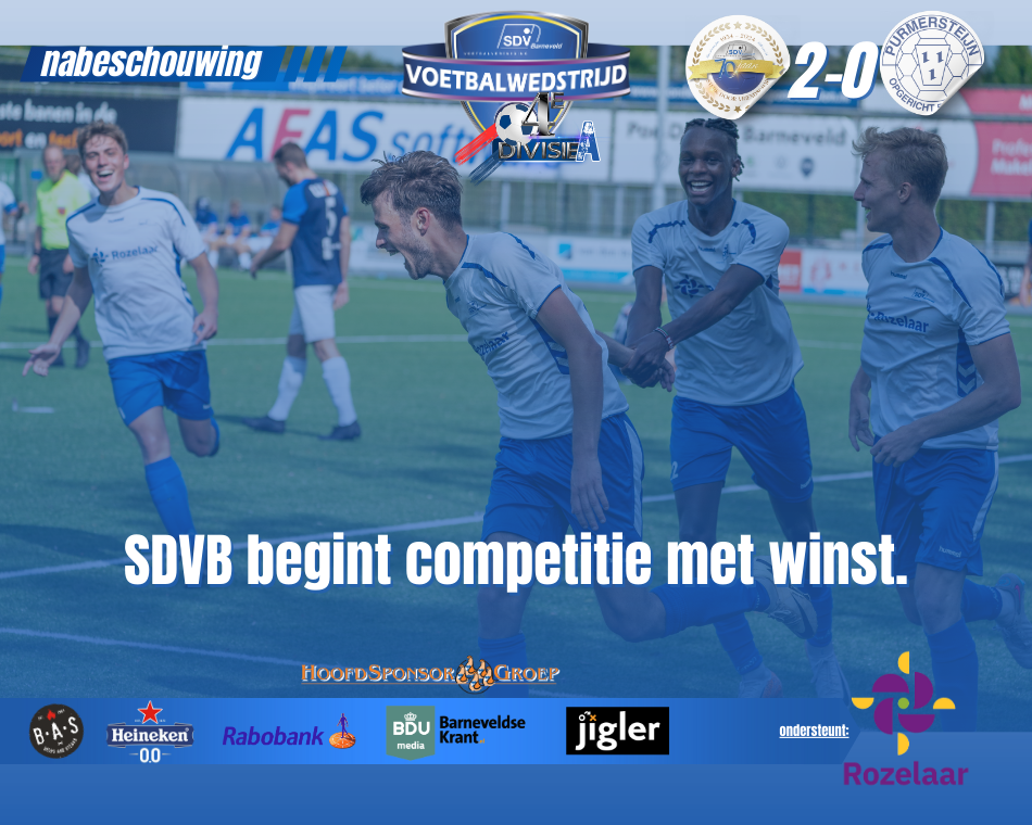Nabeschouwing: SDVBarneveld - Purmersteijn | SDV Barneveld