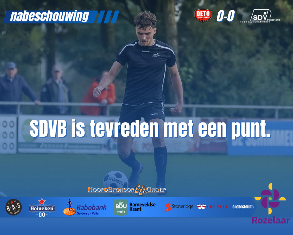 Nabeschouwing: DETO - SDVBarneveld | SDV Barneveld